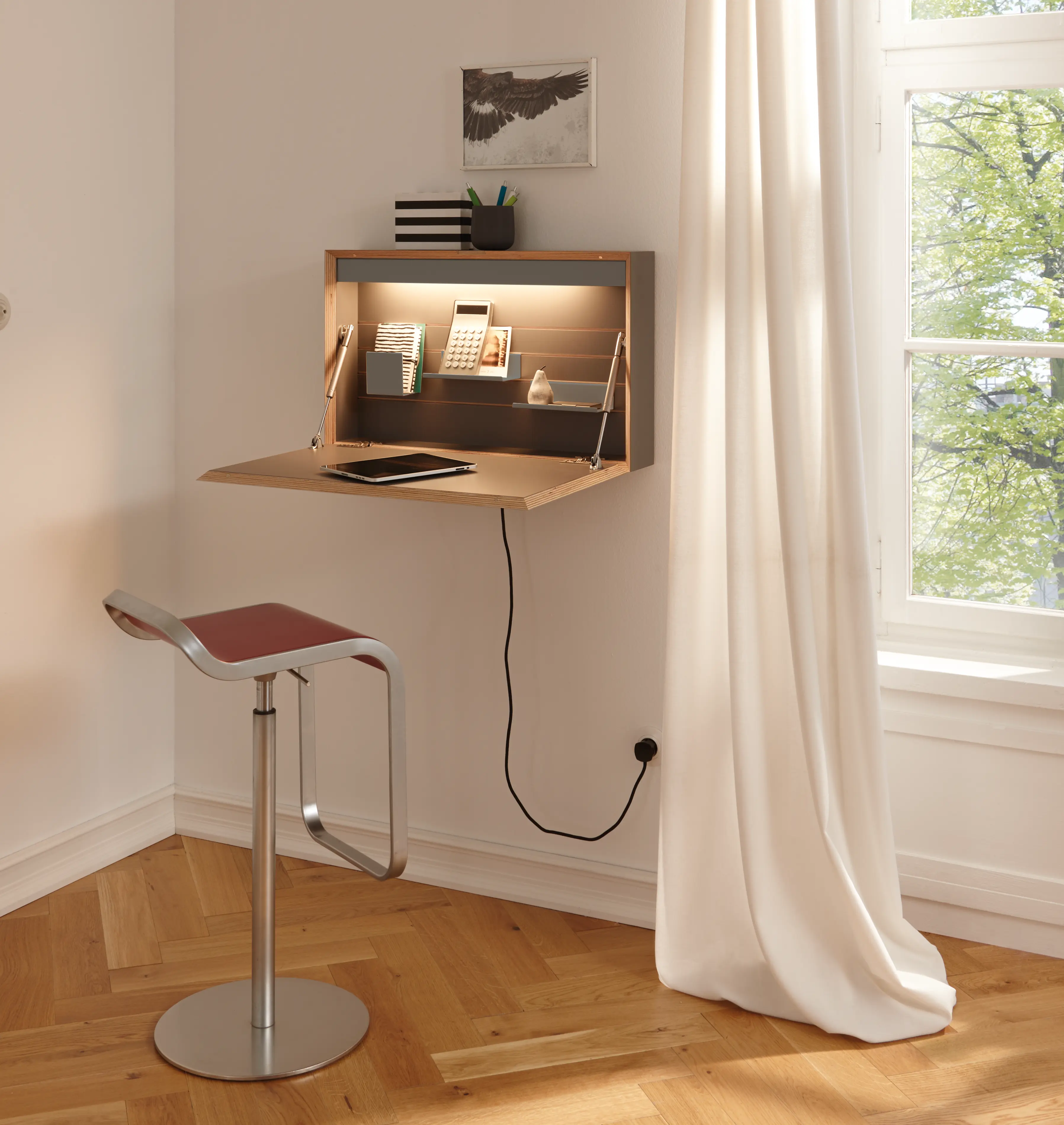 Flatbox Wall Mounted Desk by Muller Small Living